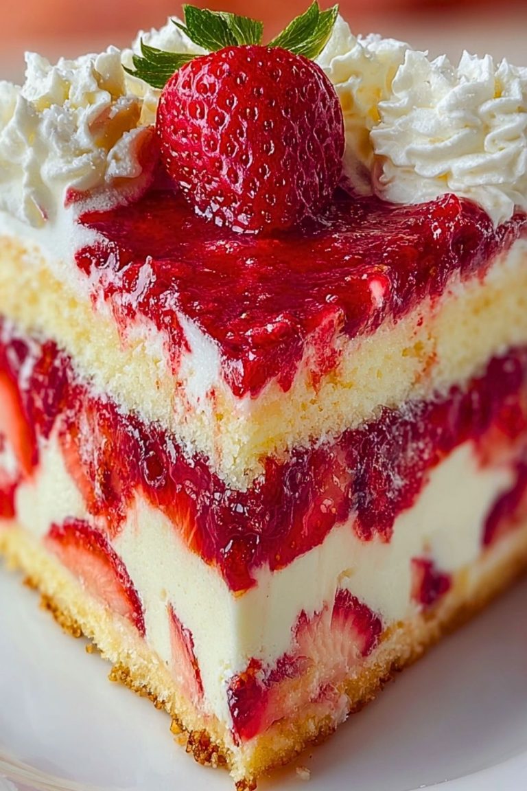 Strawberry Shortcake Layered Slice - Cook Craze